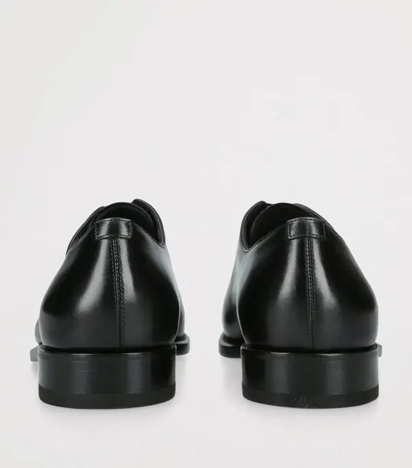 FERRAGAMO Leather Oxford Shoes - Blue
