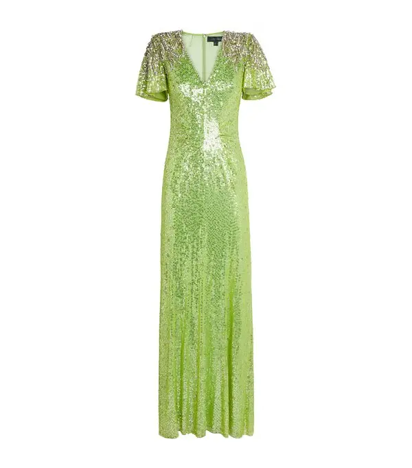 Jenny Packham Sequin V-neck Manon Gown