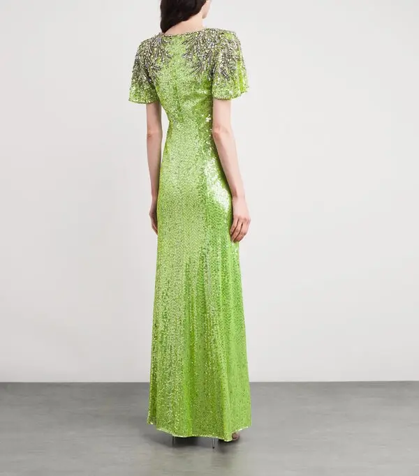 Jenny Packham Sequin V-neck Manon Gown