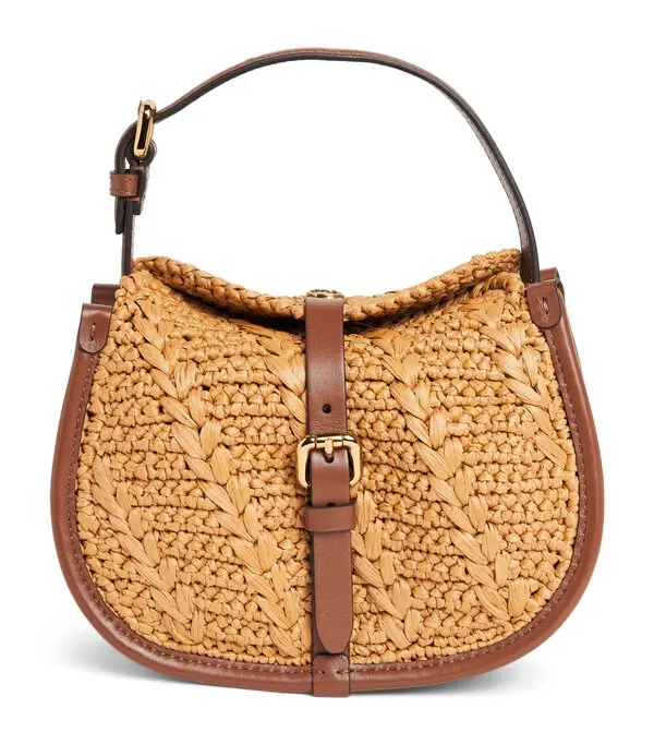 Etro Raffia Pony Crossbody Bag