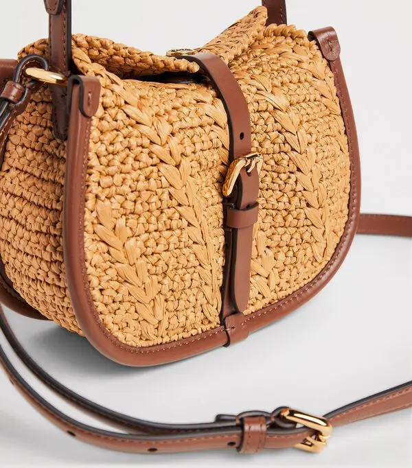 Etro Raffia Pony Crossbody Bag