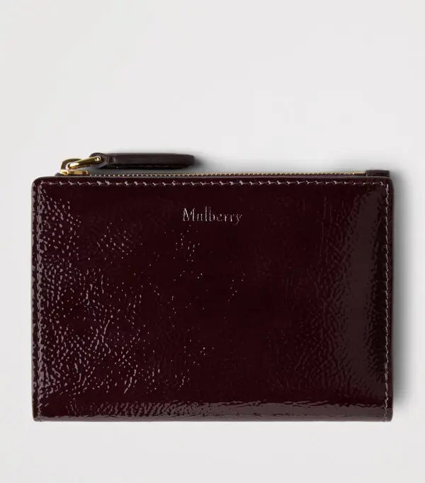Mulberry Patent Leather Continental Bifold Wallet - Purple