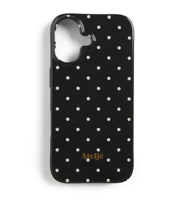 ATELJE Recycled Polka-dot Iphone 15 Pro Max Case - Black