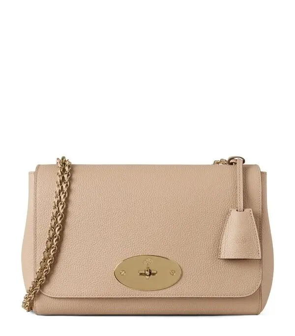 Mulberry Medium Leather Lily Shoulder Bag - Beige