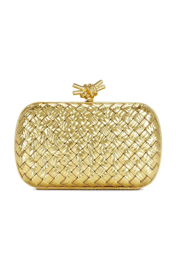 Bottega Veneta Knot Clutch - Gold