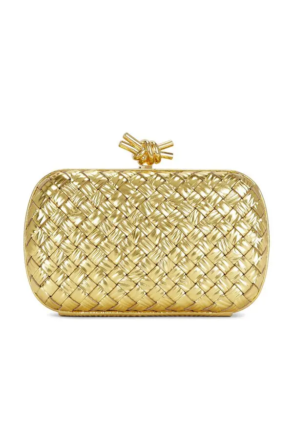 Bottega Veneta Knot Clutch - Gold