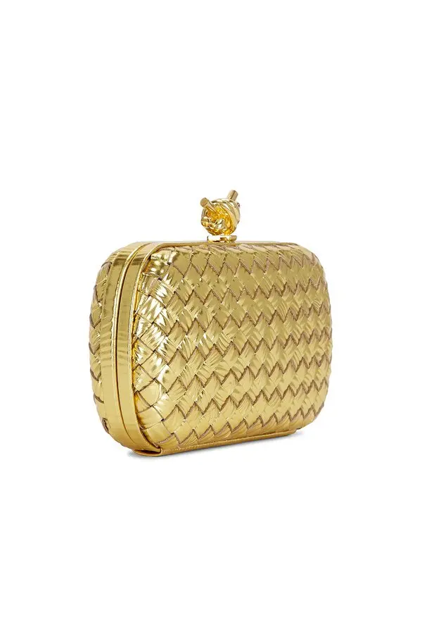Bottega Veneta Knot Clutch - Gold