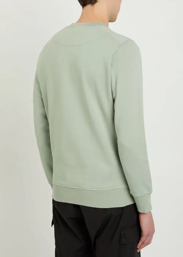 Stone Island Logo Cotton Sweatshirt - Sage