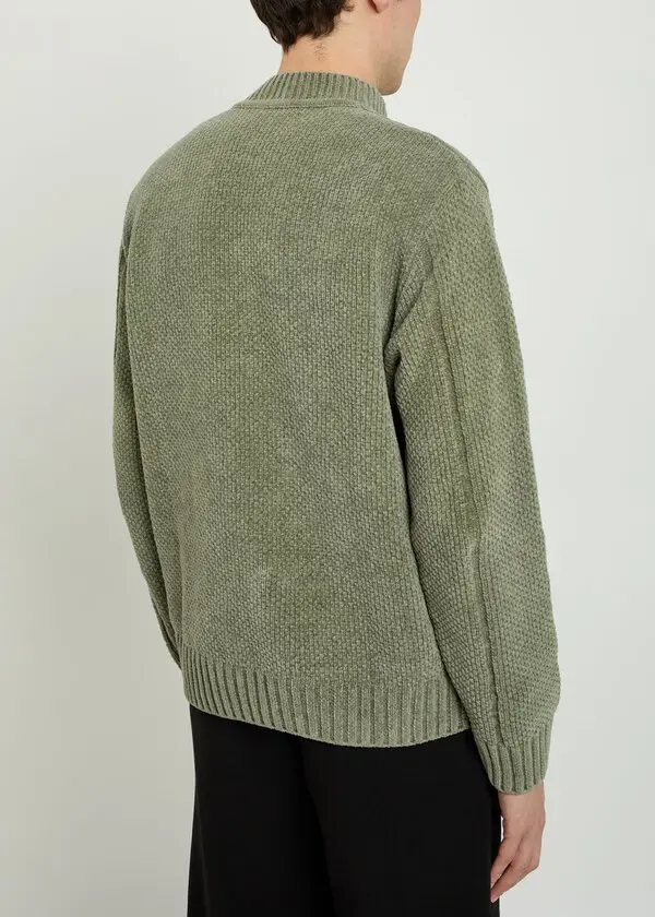 Stone Island Logo Cotton Jumper - Sage