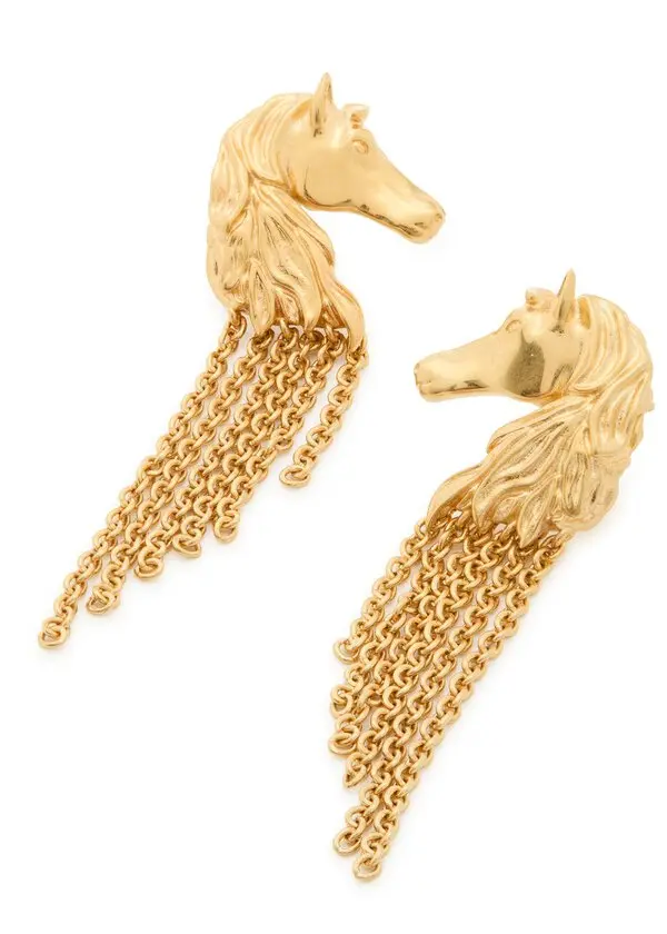 Chloé The Chain Horse Drop Earrings