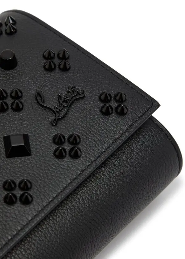 CHRISTIAN LOUBOUTIN Paloma Stud-embellished Leather Clutch - Black