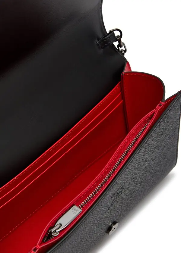 CHRISTIAN LOUBOUTIN Paloma Stud-embellished Leather Clutch - Black