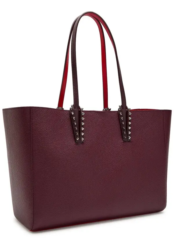 CHRISTIAN LOUBOUTIN Cabata Small Grained Leather Tote Bag - Brown