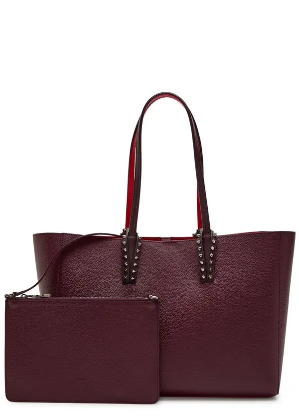 CHRISTIAN LOUBOUTIN Cabata Small Grained Leather Tote Bag - Brown