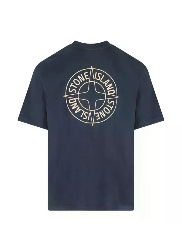 Stone Island Outline Compass Logo T-shirt - Blue