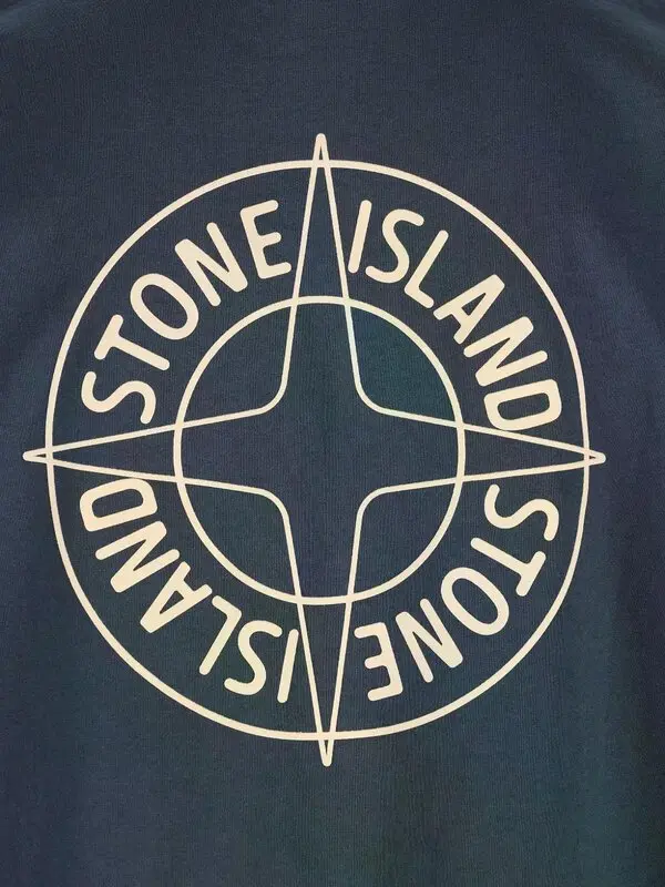Stone Island Outline Compass Logo T-shirt - Blue