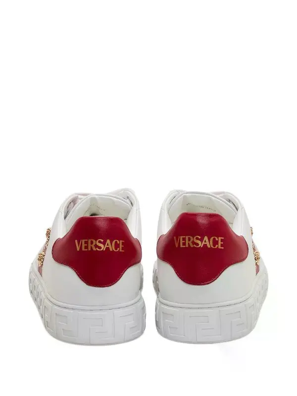 Versace Greca Studded-embellishment Sneakers - White