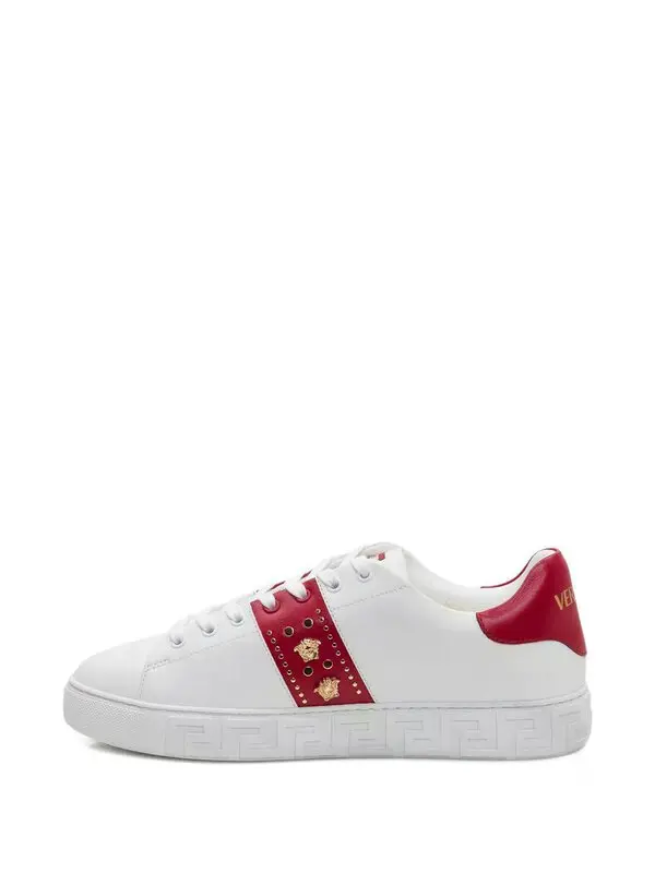 Versace Greca Studded-embellishment Sneakers - White