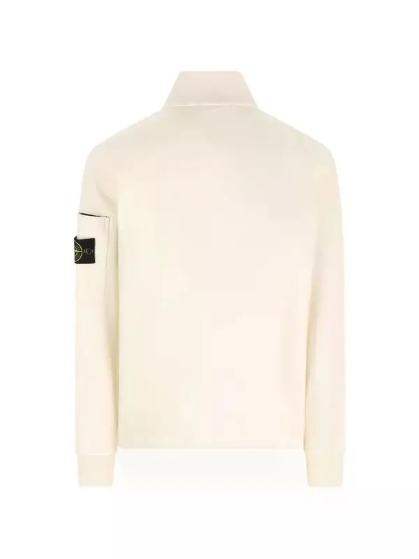 Stone Island Zip-up Fleece Sweater - Neutrals