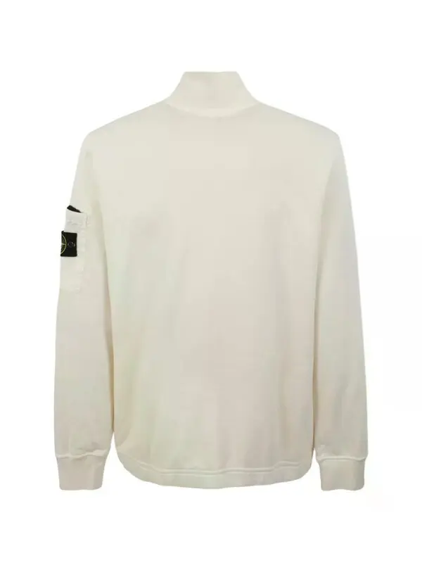 Stone Island Zip-up Fleece Sweater - Neutrals
