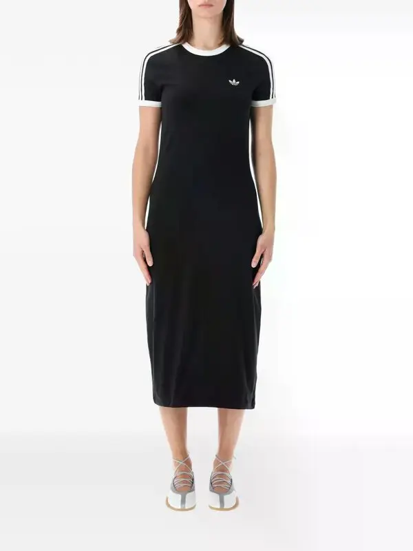 Adidas 3-stripes Midi T-shirt Dress - Black