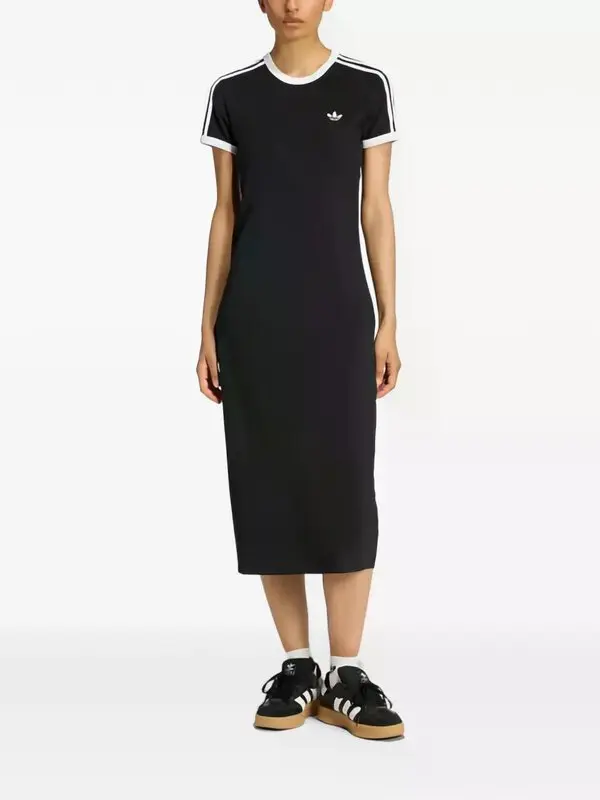 Adidas 3-stripes Midi T-shirt Dress - Black