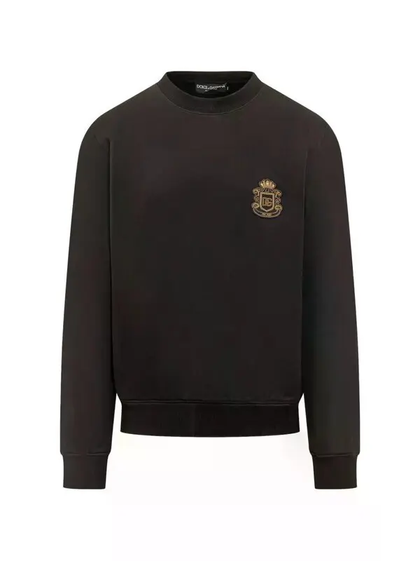Dolce & Gabbana Logo Appliqué Sweatshirt - Black