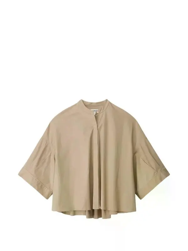 Staud Enzo Pleated Top - Neutrals