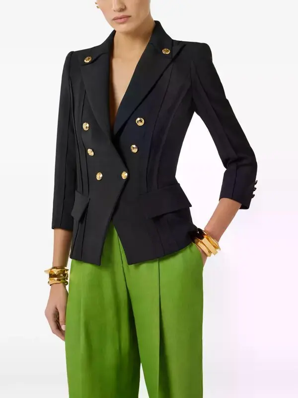 Elisabetta Franchi Button Double-breasted Jacket - Blue