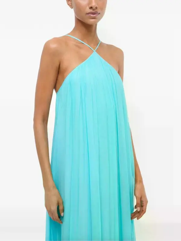 Staud Dasha Halterneck Maxi Dress - Blue