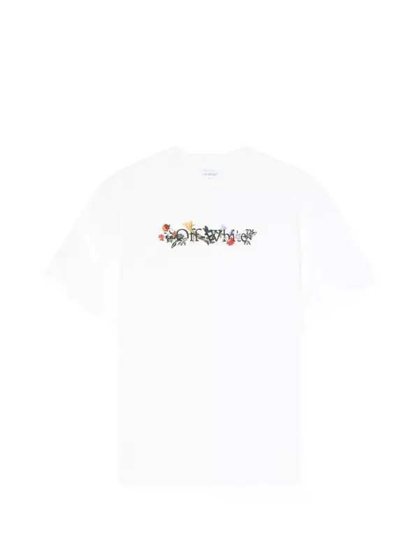 Off-White Floral Logo T-shirt - White