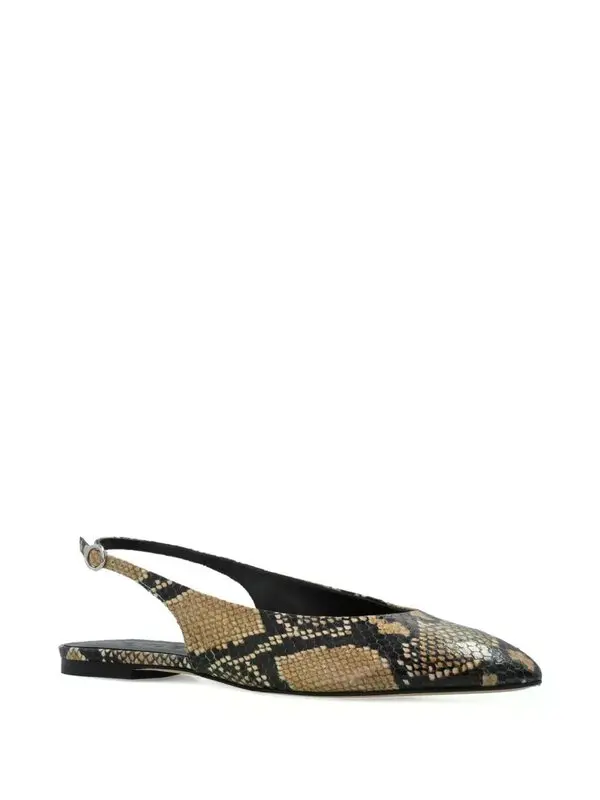 AeydĒ Snake-pattern Pointed Toe Pumps