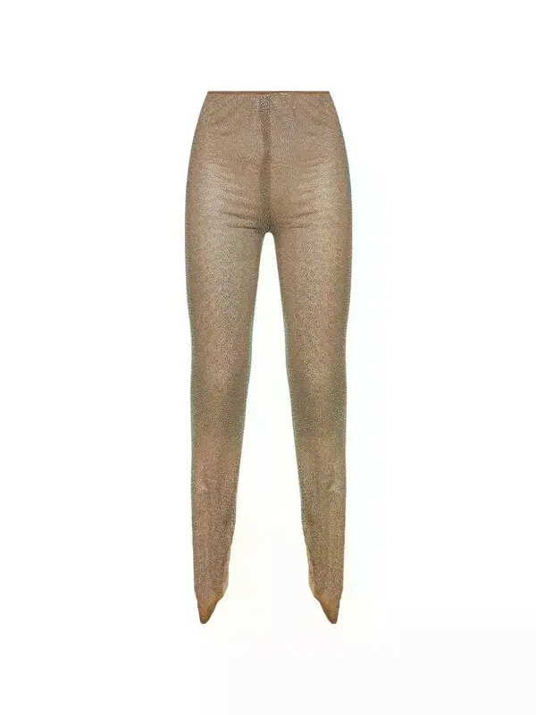 Giuseppe Di Morabito Crystal-embellished Sock-style Trousers - Brown