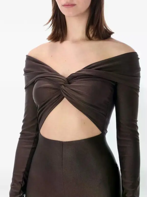 Andamane Off-shoulder Twist Jumpsuit