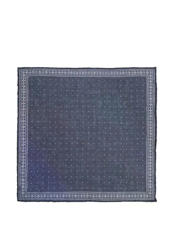 Eleventy Polka Dot Pocket Square - Blue