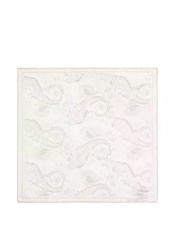 Eleventy Paisley Pocket Square - Neutrals