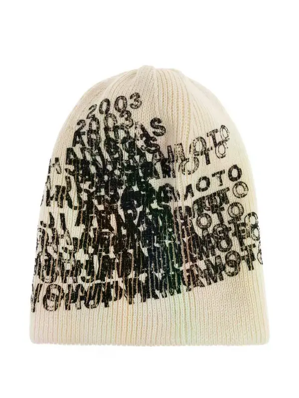 Y3 Print Beanie - Neutrals