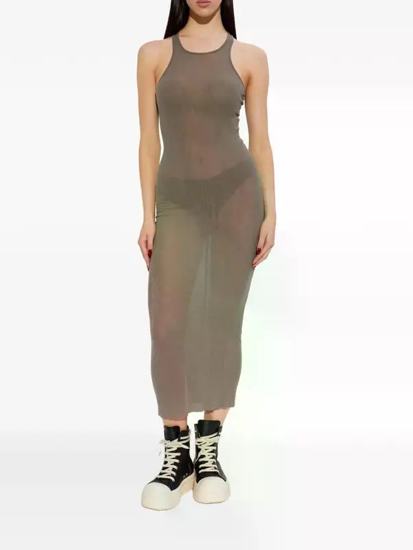 knee length dresses for ladies Rick Owens Sheath dress with long sleeves Black - Women