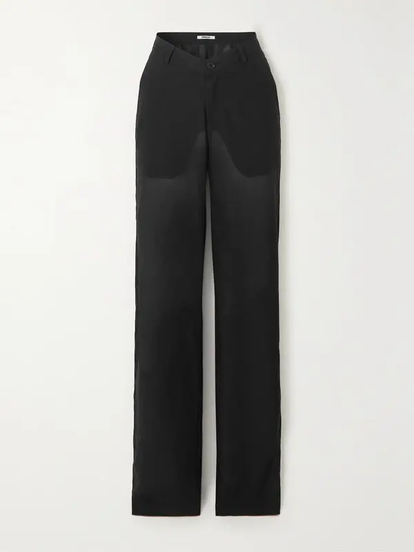 SUPRIYA LELE Paneled Wide-leg Wool-blend Pants