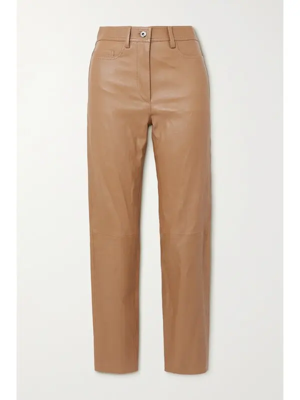 JOSEPH Teddy Leather Tapered Trousers