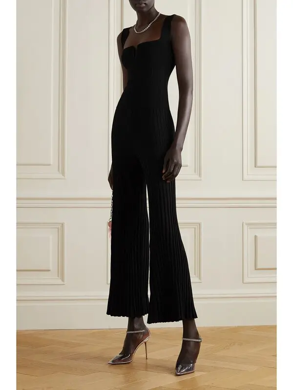Galvan Atalanta Ribbed-knit Jumpsuit