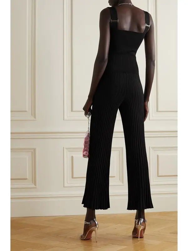 Galvan Atalanta Ribbed-knit Jumpsuit