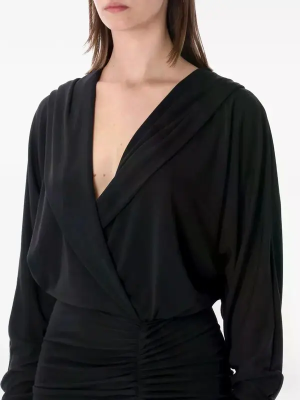Andamane Grace Hooded Mini Dress - Black
