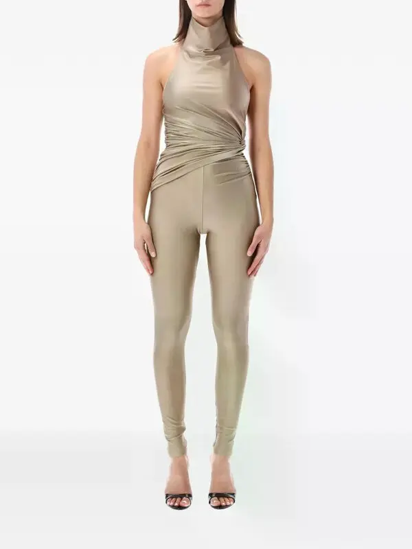 Andamane Tatiana Halter-neck Knot Jumpsuit - Neutrals