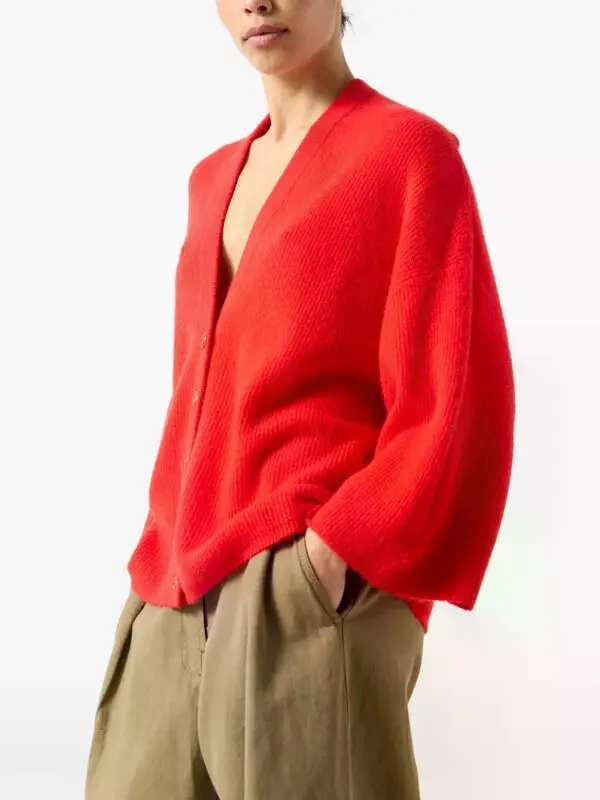 American Vintage V-neck Cardigan - Red