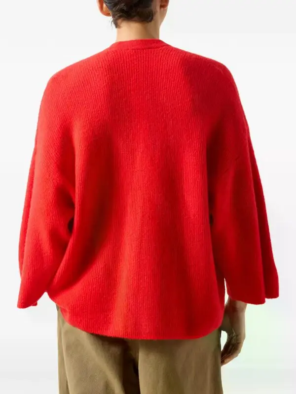 American Vintage V-neck Cardigan - Red