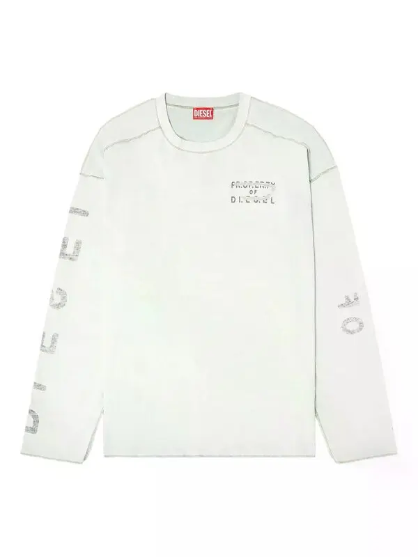 DIESEL® Relaxed Long-sleeve T-shirt With Printed Sleeves
