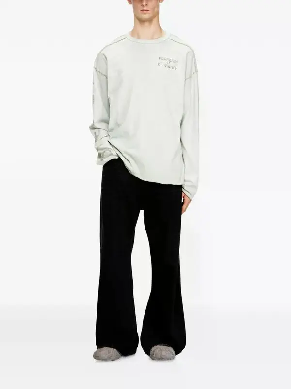 DIESEL® Relaxed Long-sleeve T-shirt With Printed Sleeves