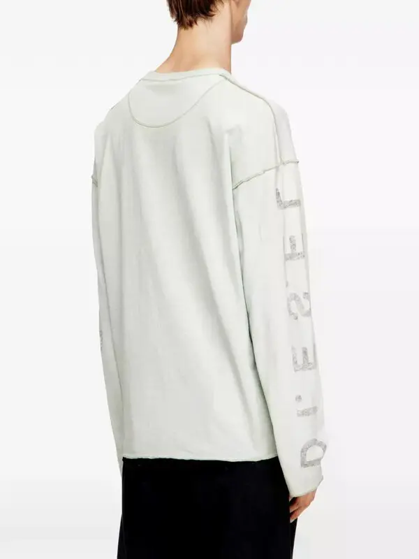 DIESEL® Relaxed Long-sleeve T-shirt With Printed Sleeves