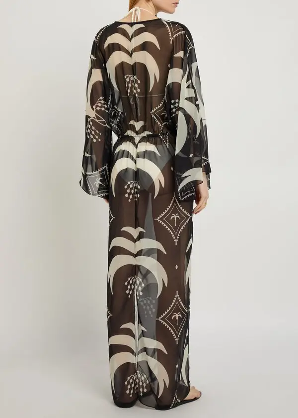 Johanna Ortiz Patterned Georgette Maxi Kaftan
